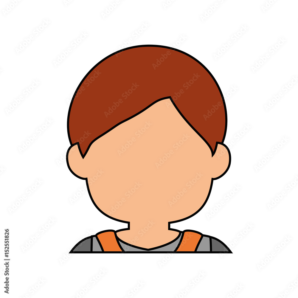 Vetor de Man faceless head icon vector illustration graphic design do ...