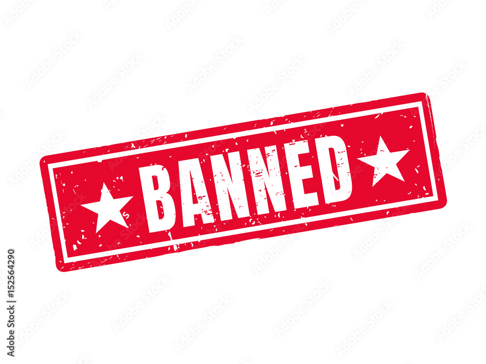 banned red stamp style Stock Vector | Adobe Stock