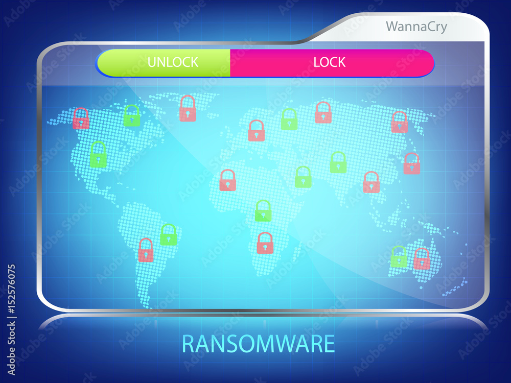 Ransomware alert, technology ,cyber secueity,cybercrime,world map ...