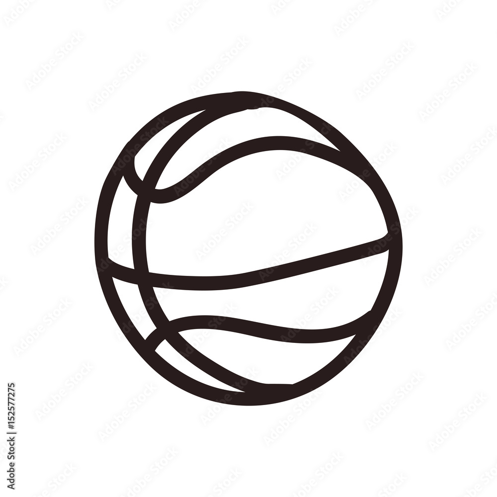 basketball doodle cartoon vector icon illustration graphic design Stock ...