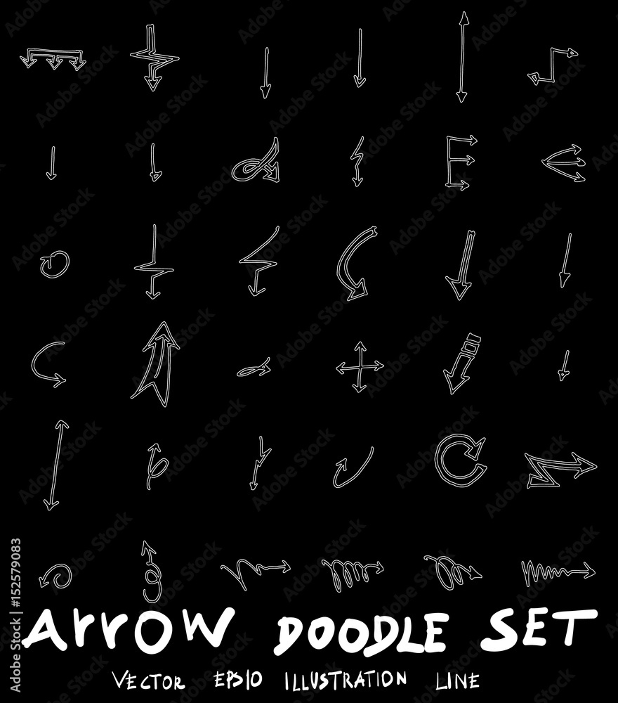arrow doodle set Stock Vector | Adobe Stock
