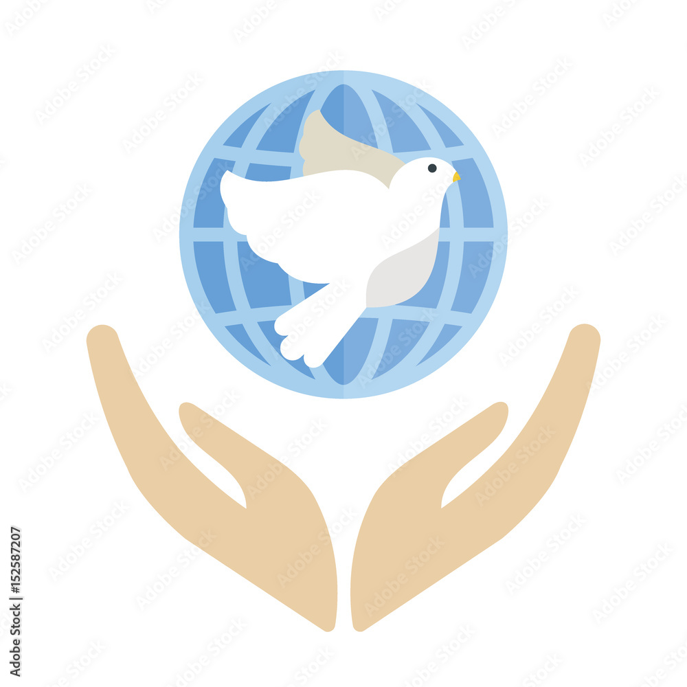 Dove flying bird vector illustration cartoon cute fauna peace symbol ...