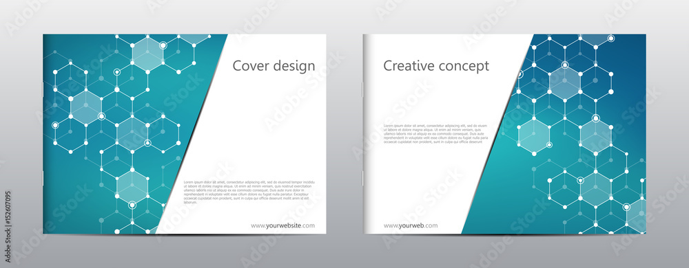 Rectangle brochure template layout, cover, annual report, magazine in ...
