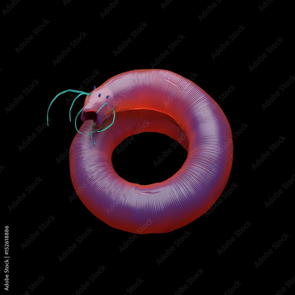 3d rendering - Nematode worm Stock Illustration | Adobe Stock