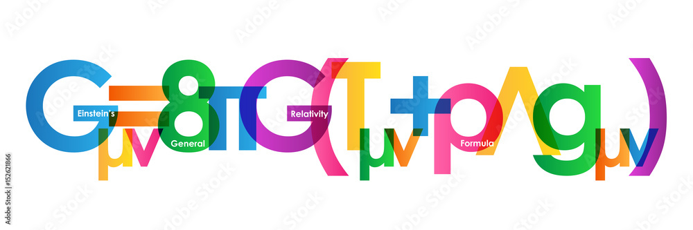 Poster Einstein’s Theory of General Relativity Formula – Wall Art ...
