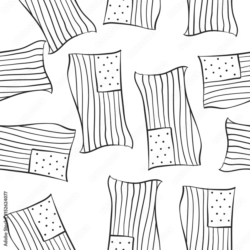 Hand draw memorial day doodles Stock Vector | Adobe Stock