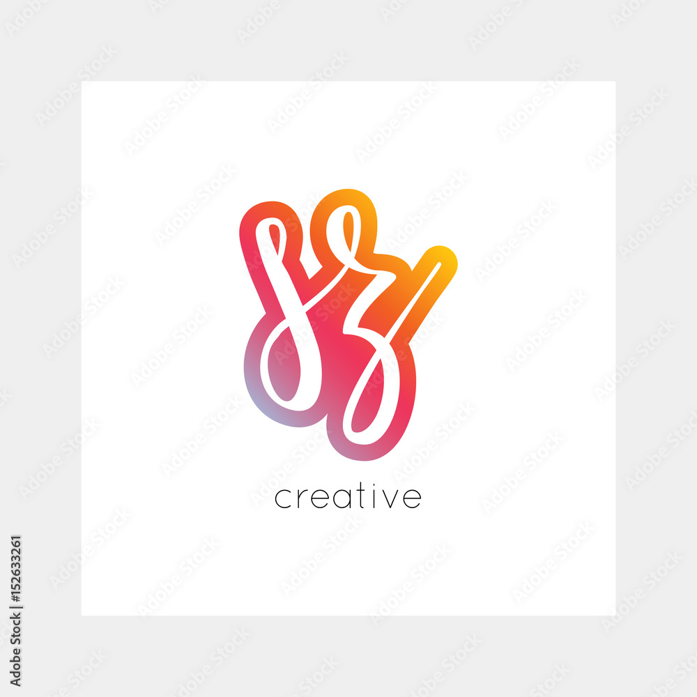 SZ logo, vector. Useful as branding, app icon, alphabet combination ...