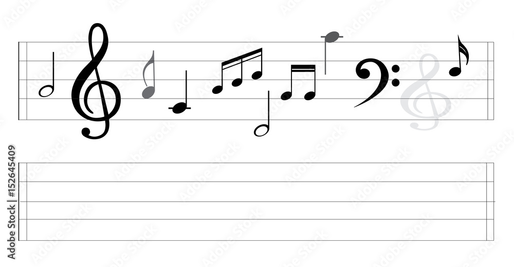 Music Note Background Stock Vector | Adobe Stock