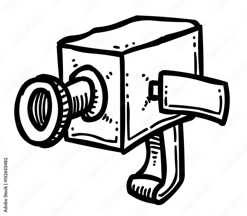 Cartoon image of Camera Icon. Camera symbol. An artistic freehand ...
