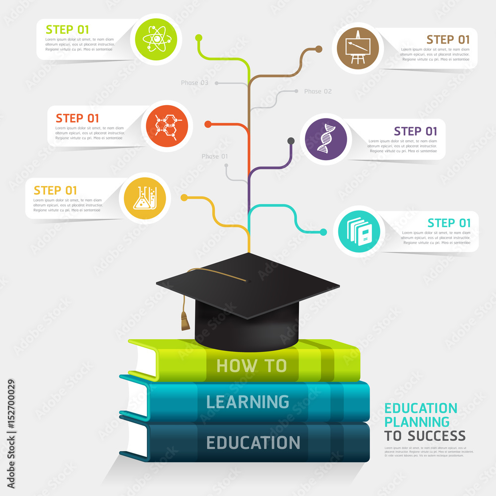 Books step education infographics. Vector illustration. can be used for ...