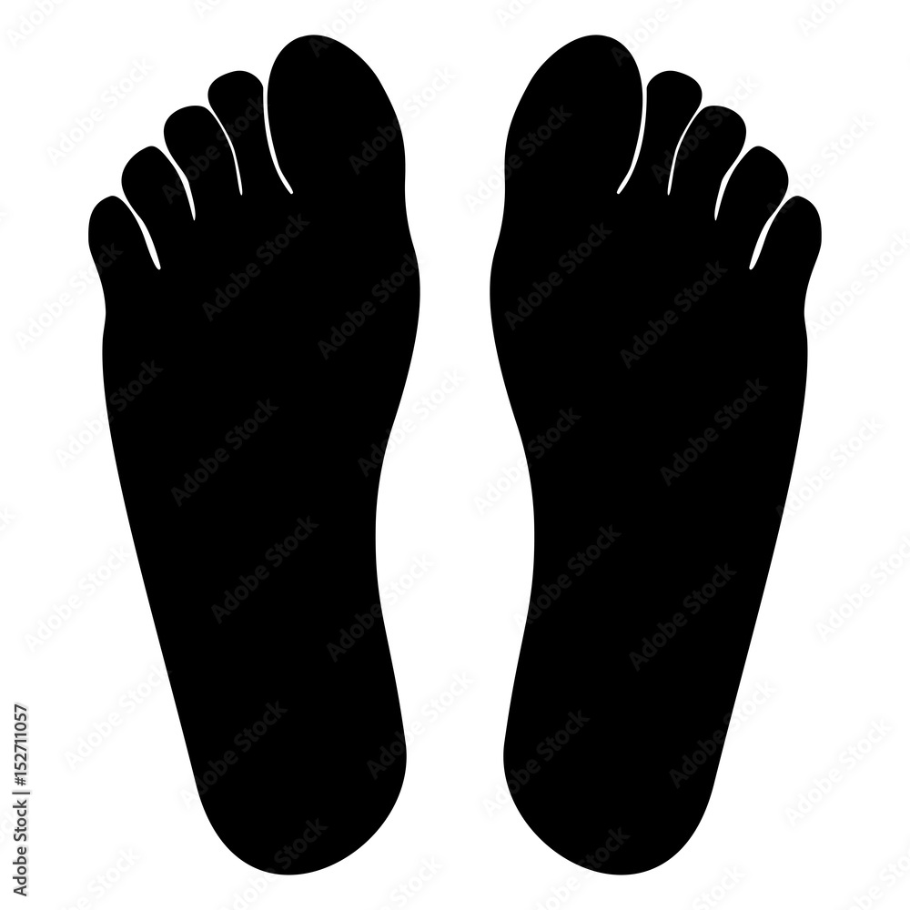 Footprint heel black color icon. Stock Vector | Adobe Stock