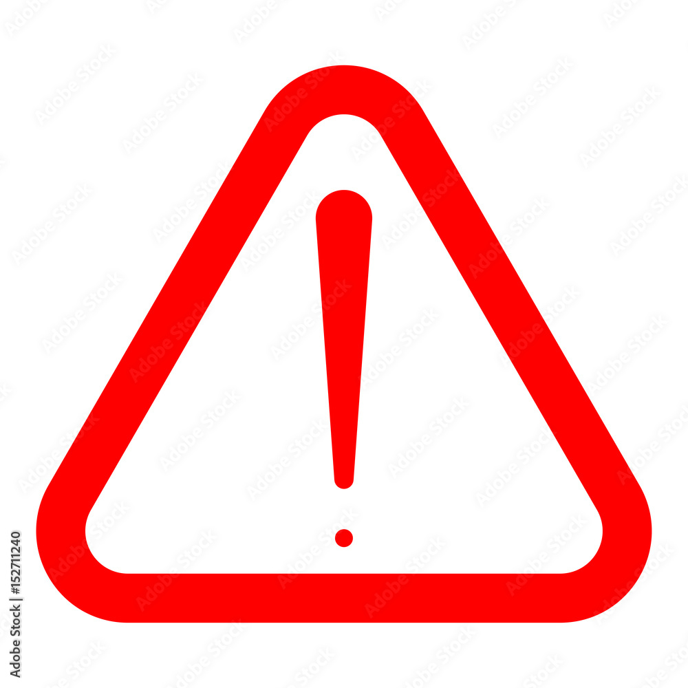 Sign of attention red icon. Stock Vector | Adobe Stock