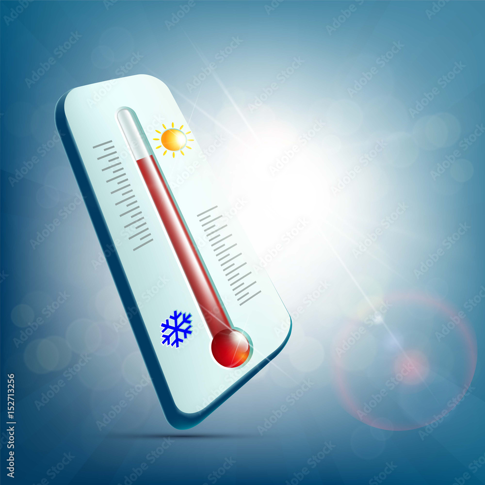 Meteorological thermometer for measuring temperature Stock Vector ...