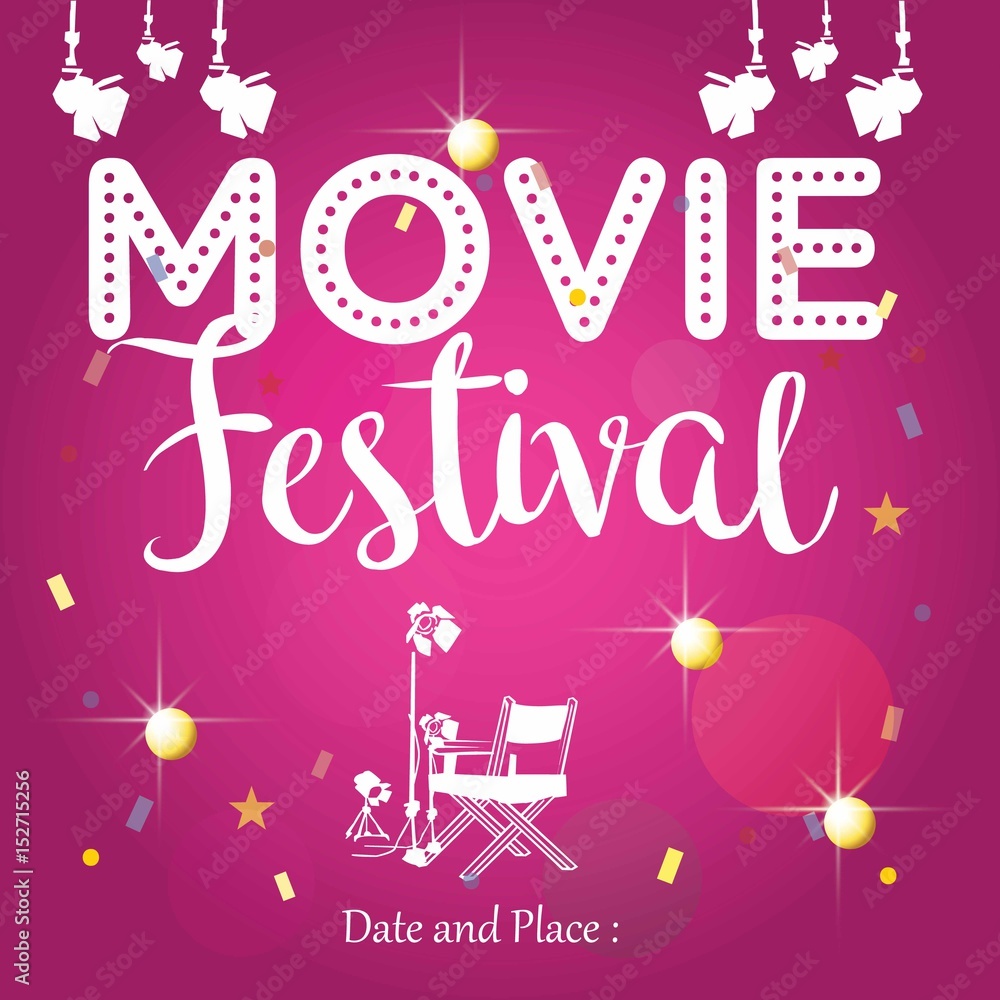movie poster event for festival event, banner, brochure, flyer ...