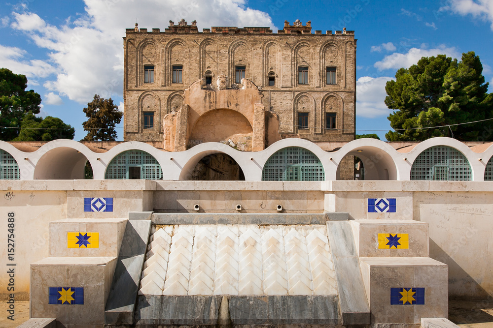 PALERMO, ITALY - October 14, 2009: The Zisa is a castle in Palermo ...