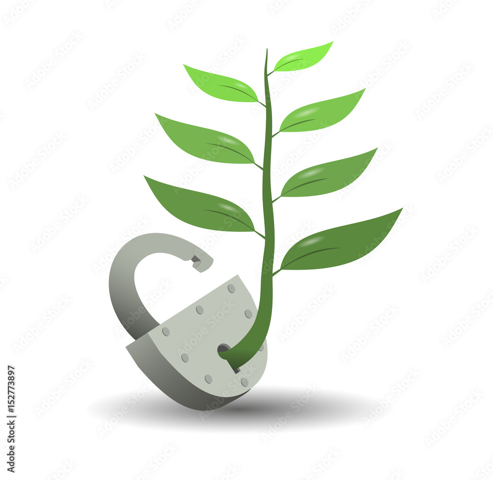 Key plant green Stock Vector | Adobe Stock