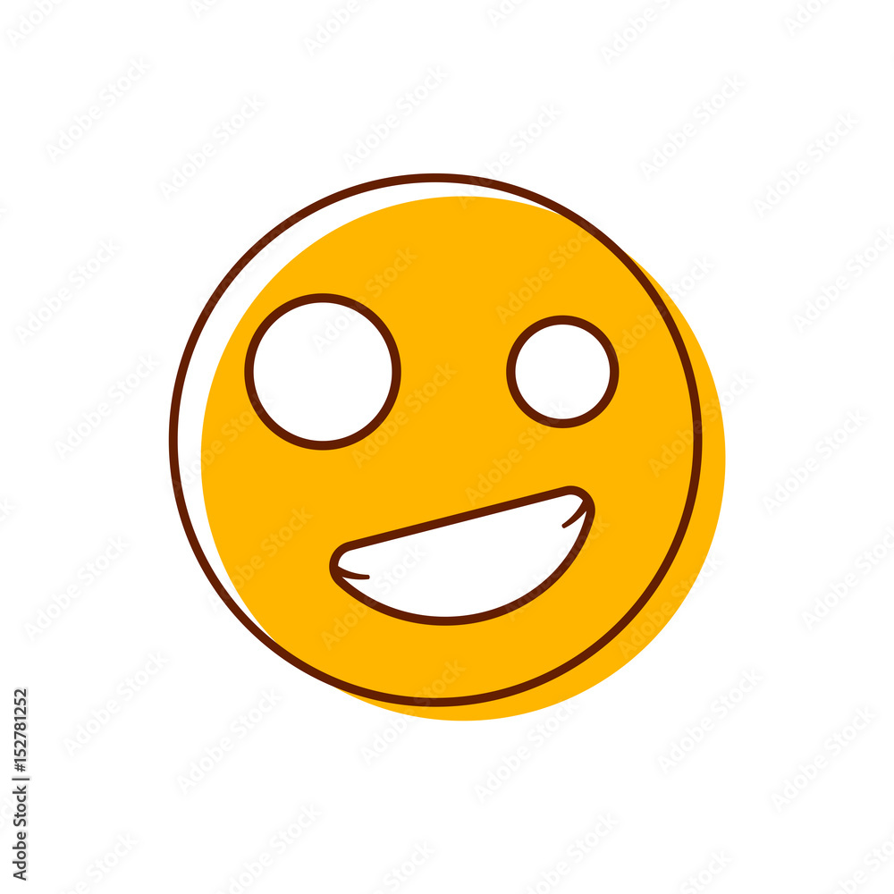 Crazy proud emoticon. Vector emoji smiley with a confident smile Stock ... Crazy proud emoticon. Vector emoji smiley with a confident smile Stock ...