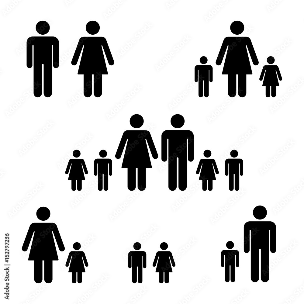 Stick Figure Family Of 6