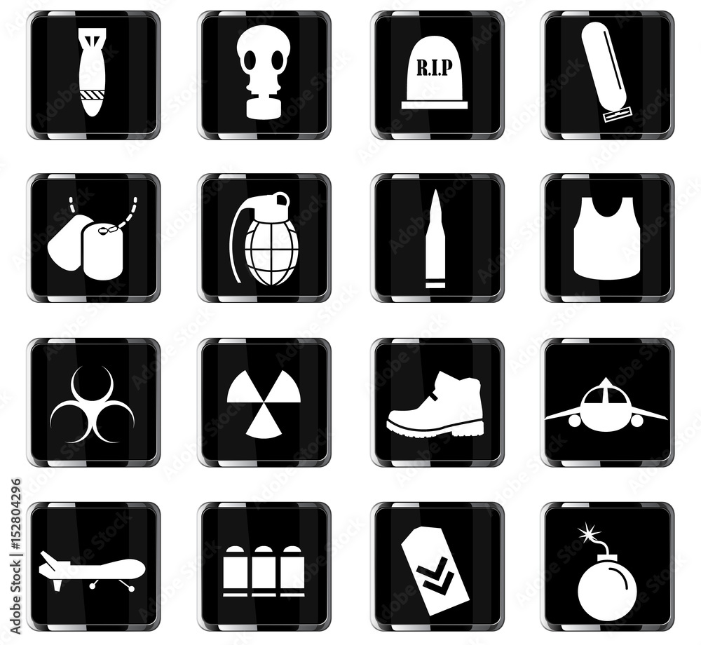 war symbols icon set Stock Vector | Adobe Stock