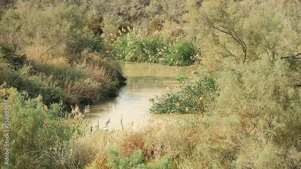 Jordan River in Al-Maghtas - historical place of baptism of Jesus ...