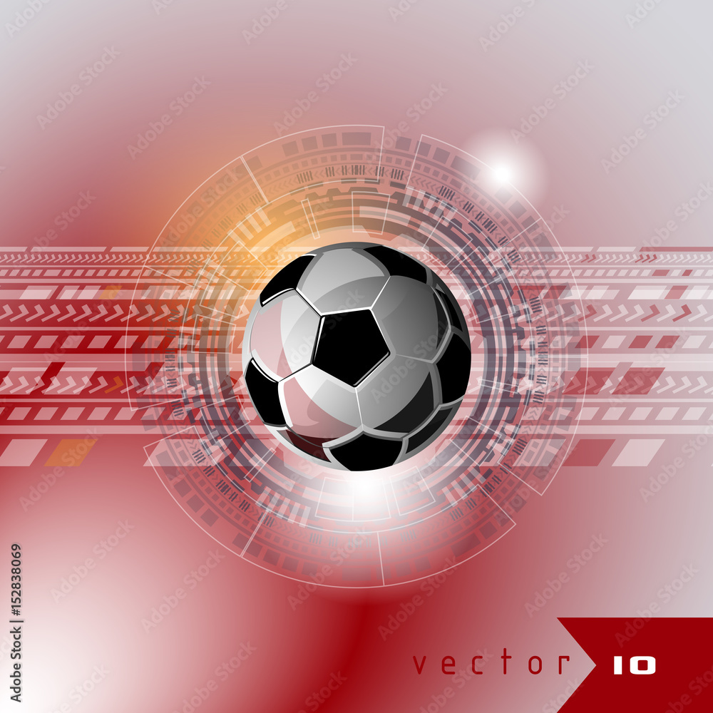 Football red interface display sport vector illustration soccer ...