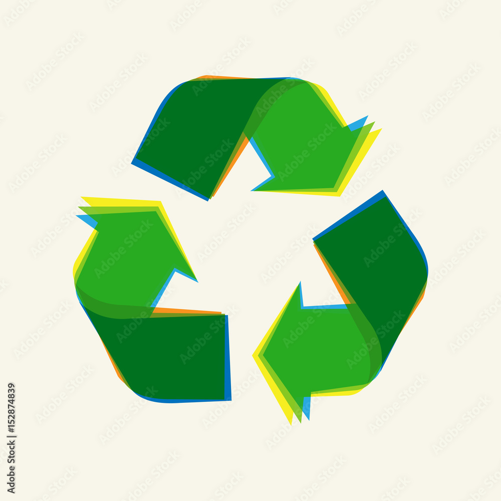 Recycling sign vector illustration. Recycle symbol graphic design ...
