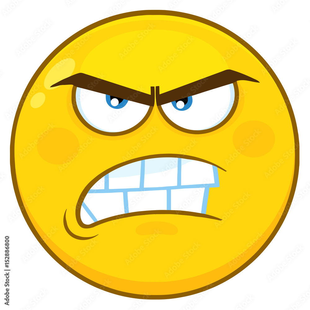 Yellow Angry Face