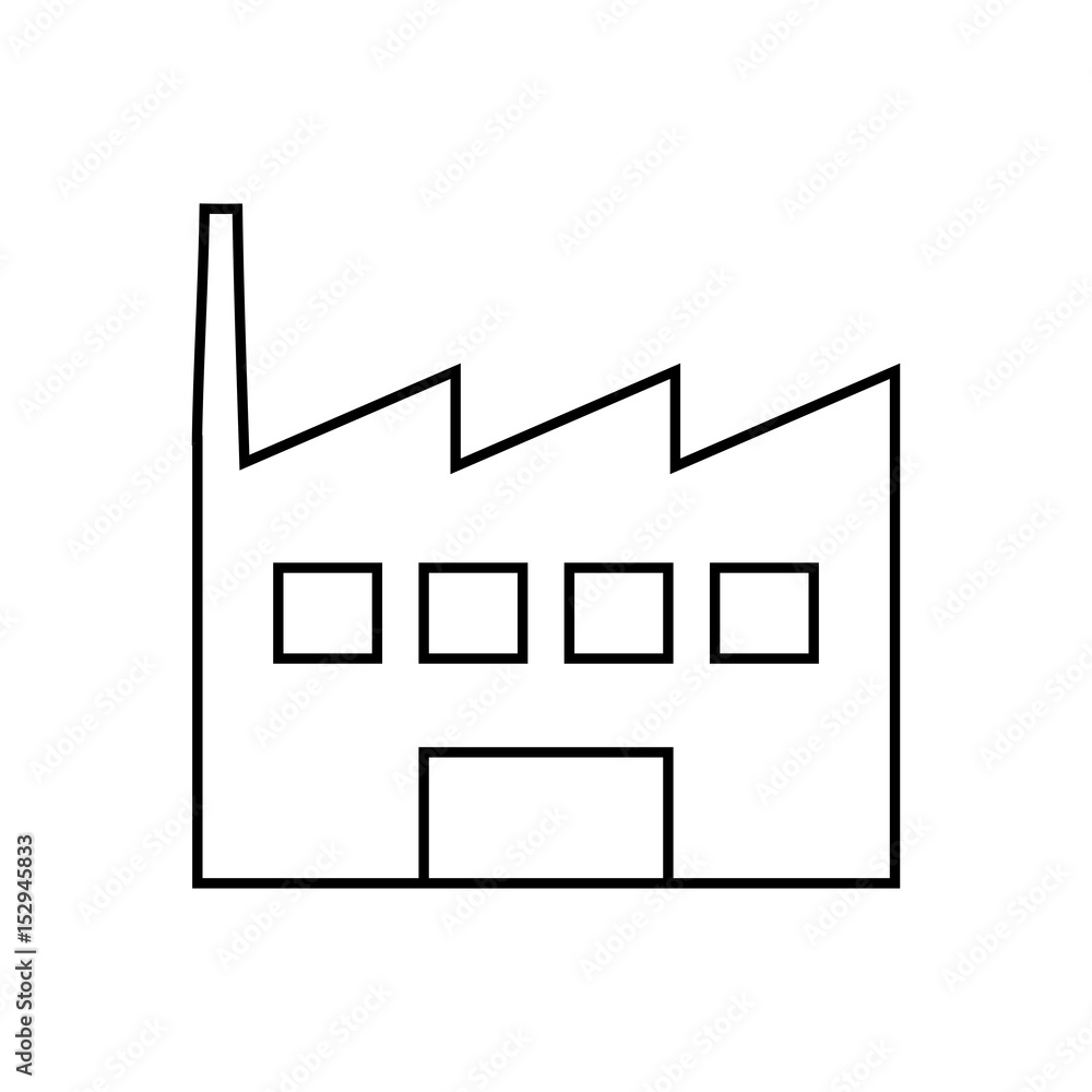 factory building icon over white background. vector illustration Stock ...