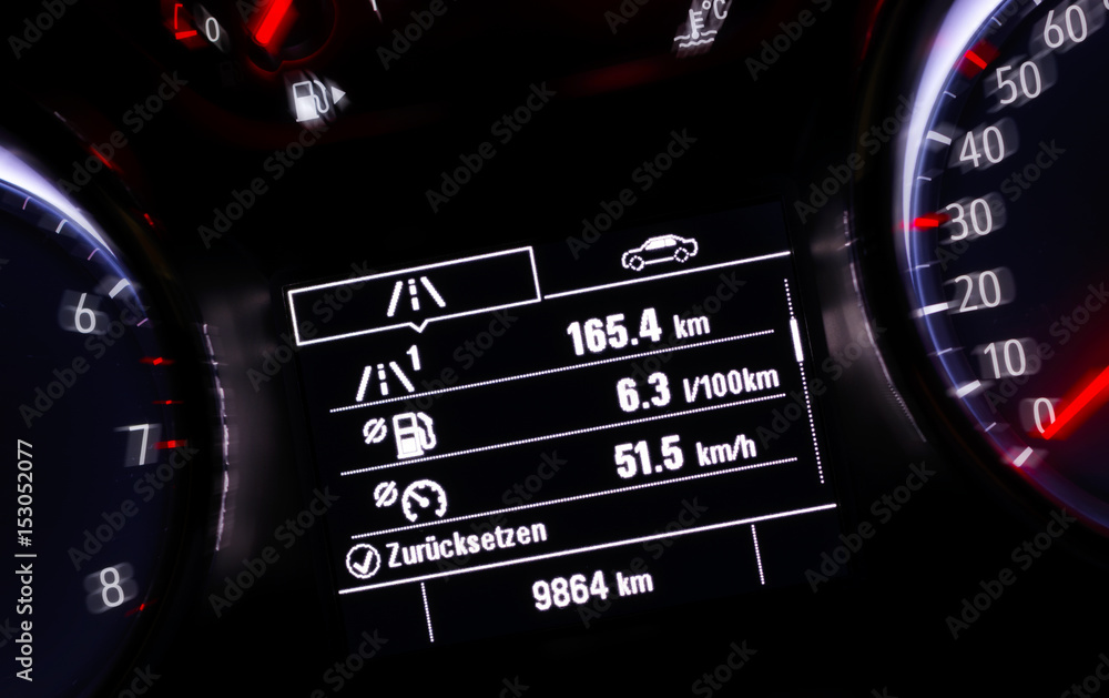 PKW Bordcomputer-Anzeige Stock-Foto | Adobe Stock
