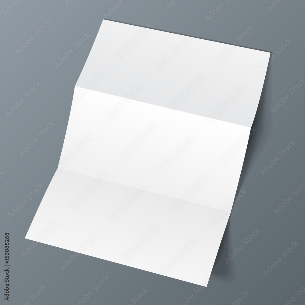 Blank Trifold Paper Leaflet, Flyer, Broadsheet, Flier, Follicle, Leaf ...