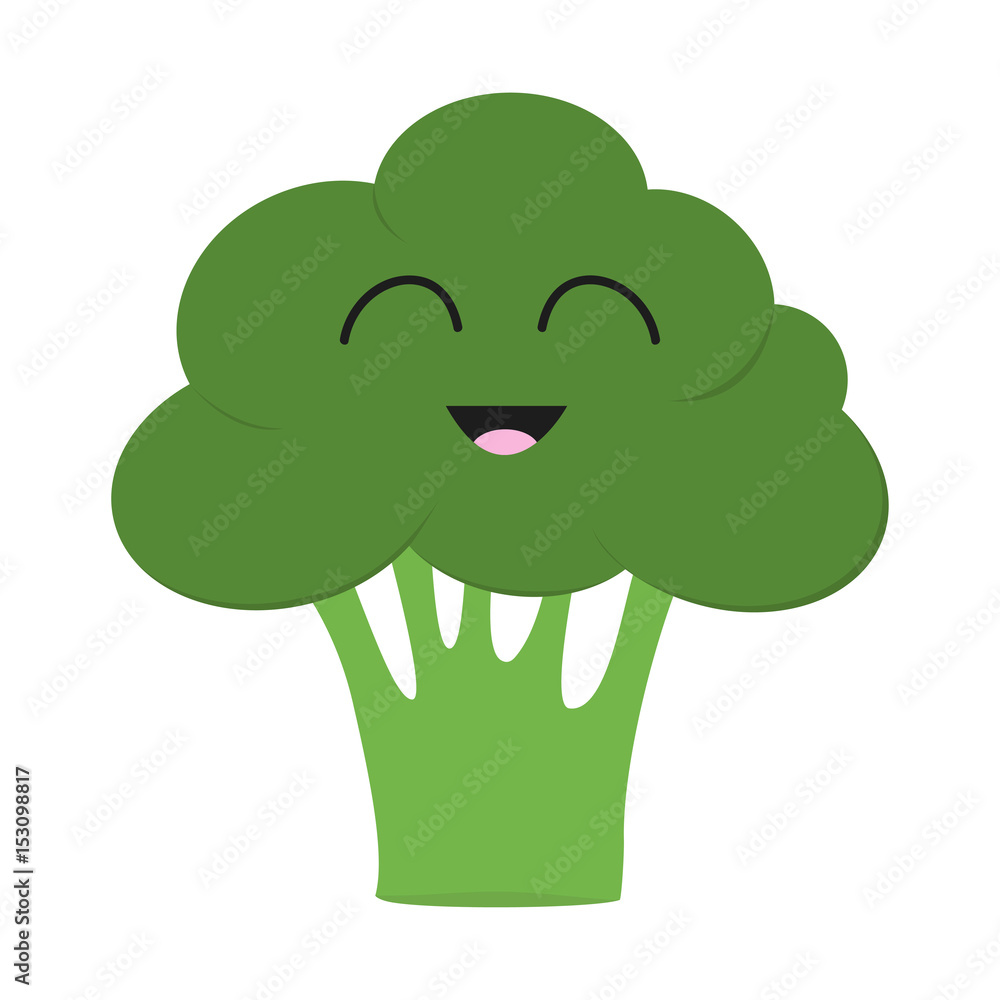 Cartoon Broccoli With Face