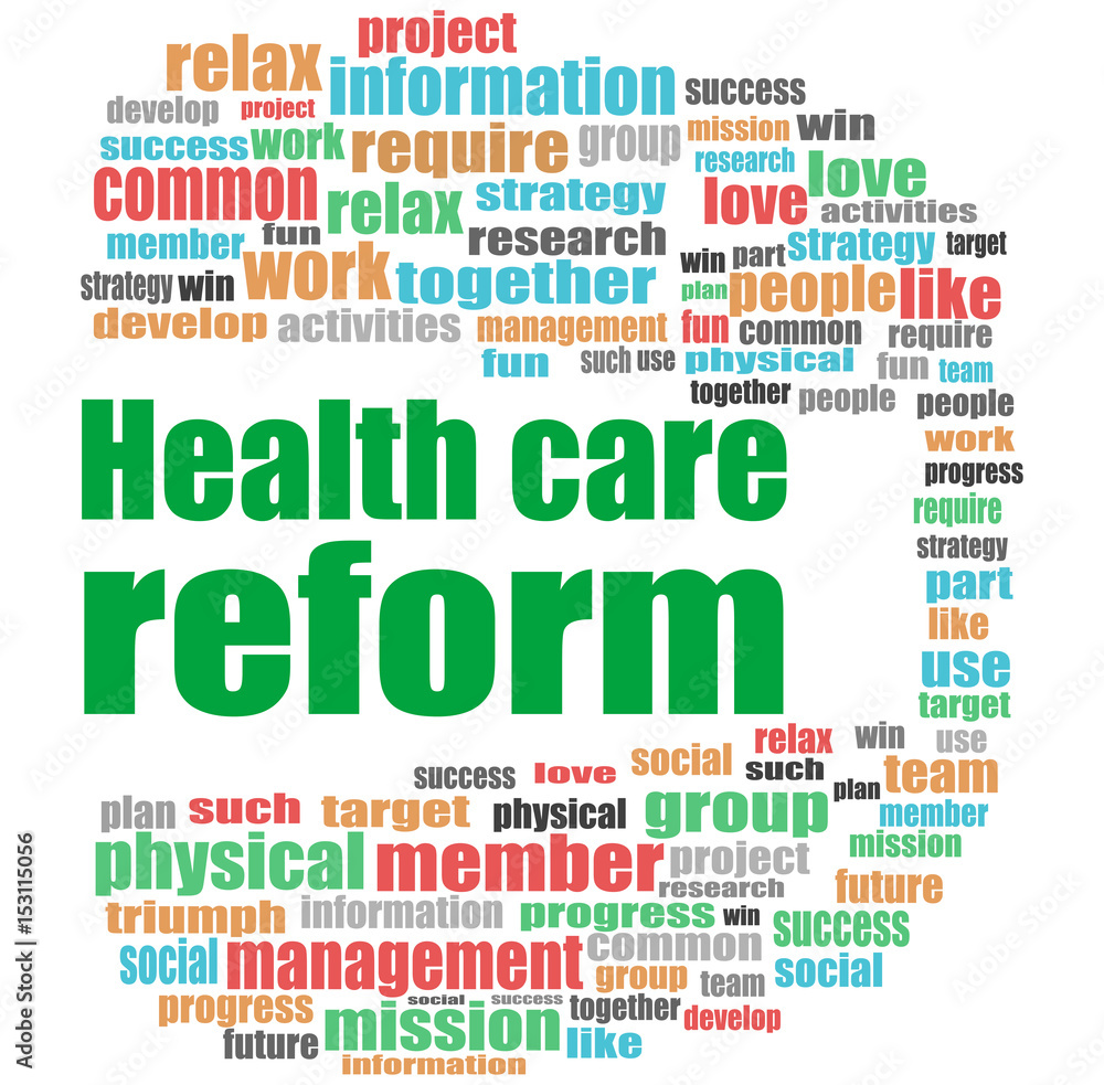 health care reform words. Health concept . Word cloud collage Stock ...