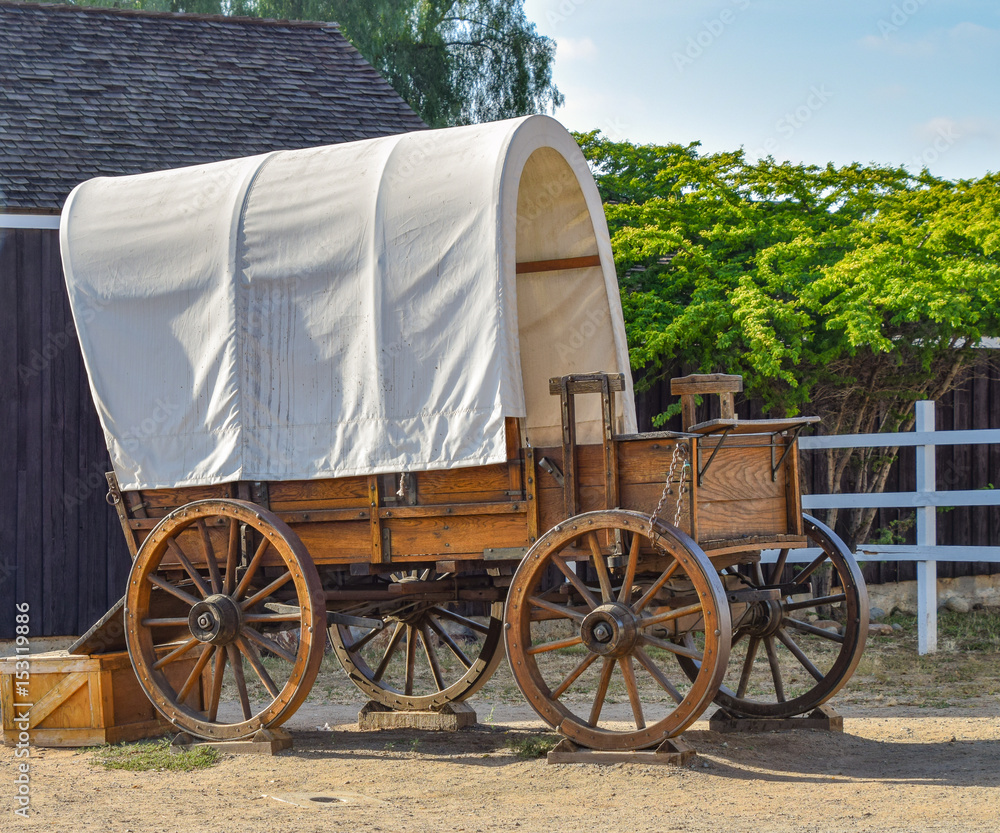 Western wagon used during the pioneer or cowboy days Stock Photo ...