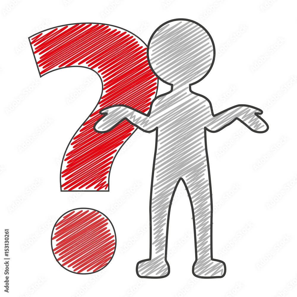 Männchen mit Fragezeichen Stock Vector | Adobe Stock