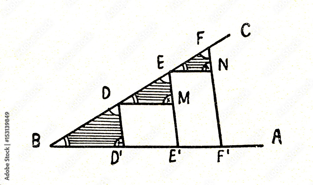 Theorem - sides of angle, crossed by parallel straight lines, are ...