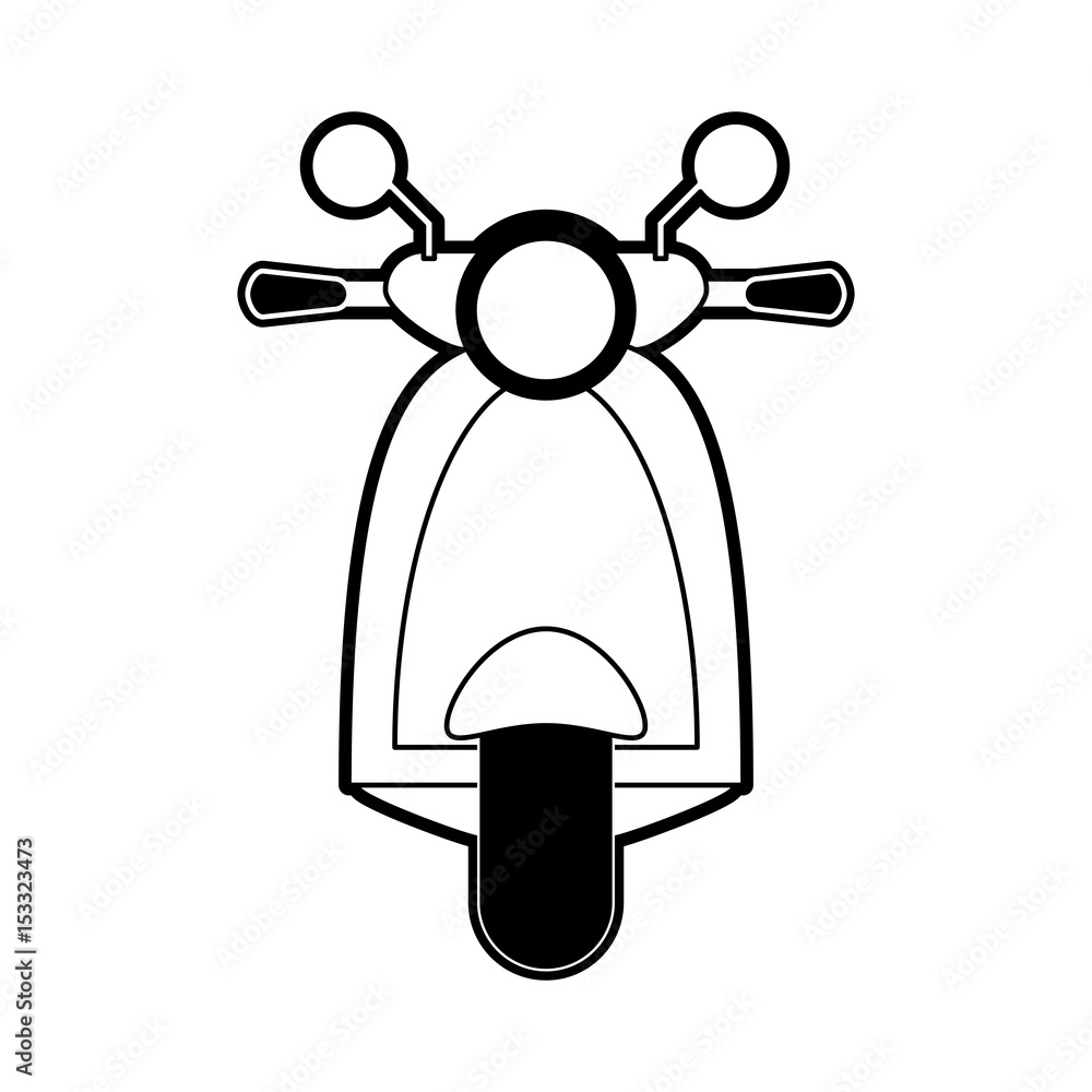 Motorcycle Vector Front View