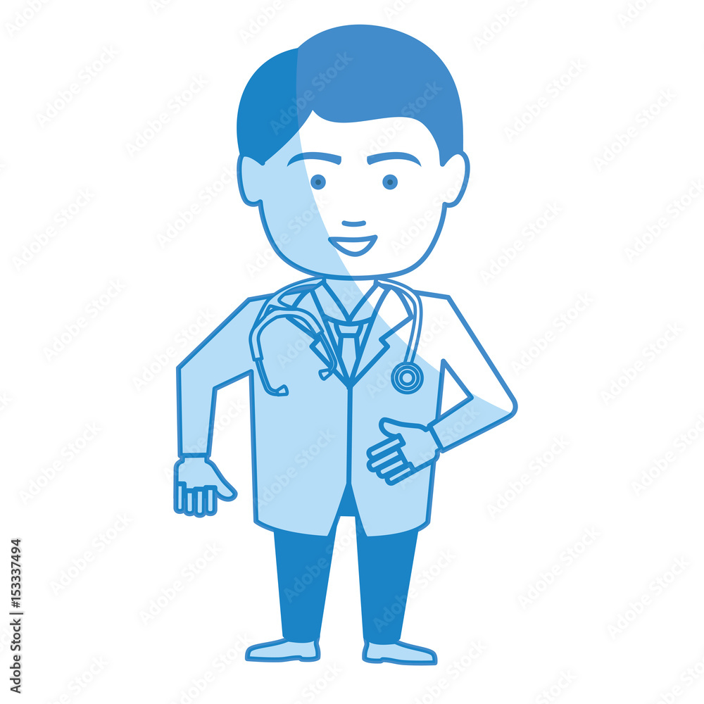 Male doctor avatar character vector illustration design Stock Vector ...