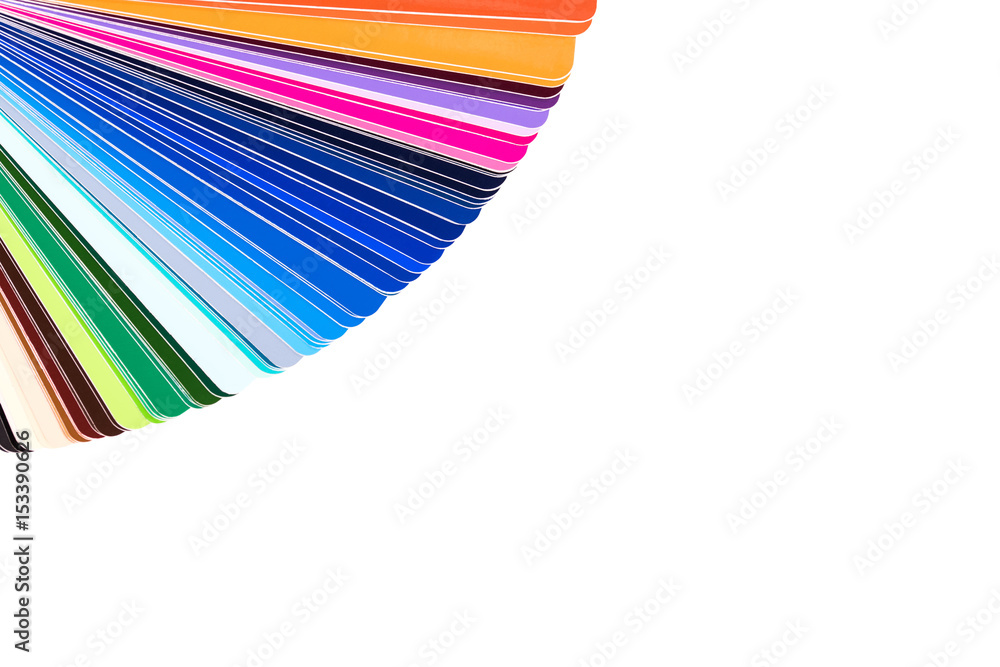 Color palette isolated on white background, color catalog, guide of ...