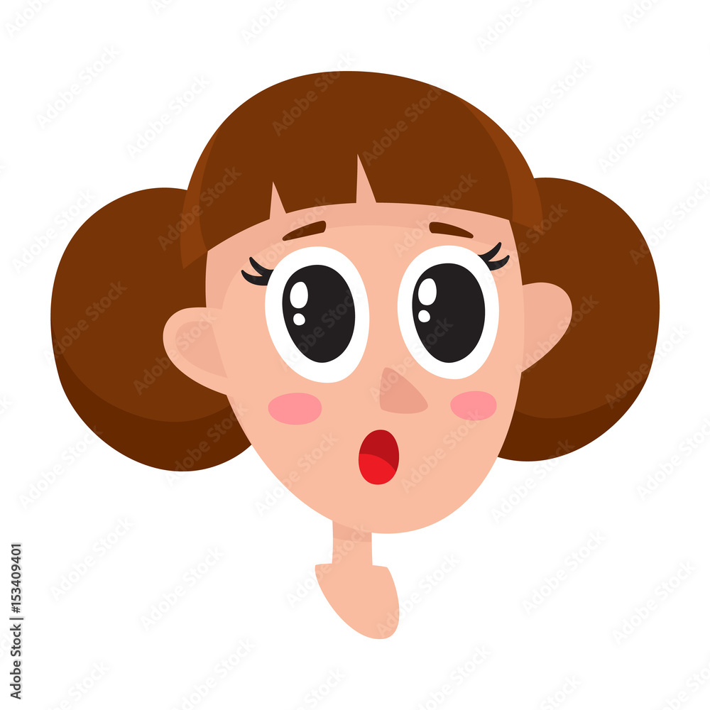 Cartoon Surprised Girl