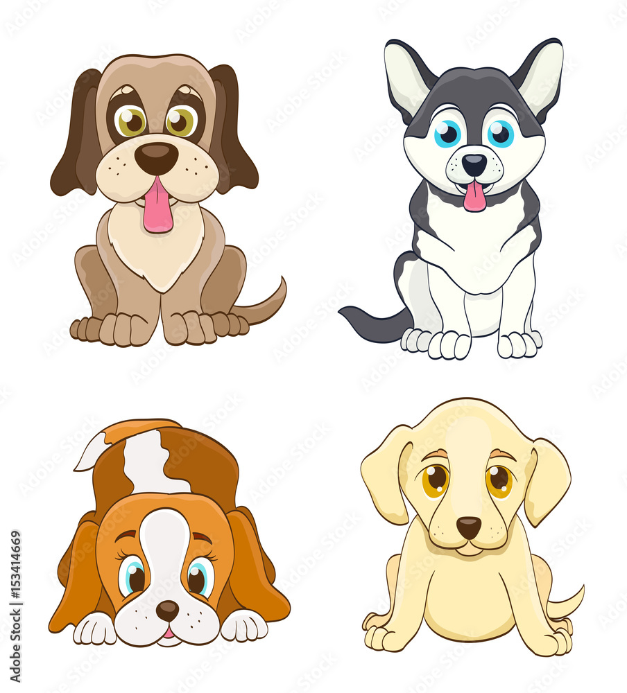 Simple Dog Cartoon