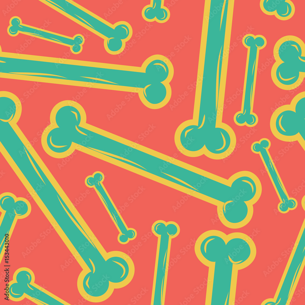 Bones seamless pattern. Bone ornament. Medical anatomy background Stock ...