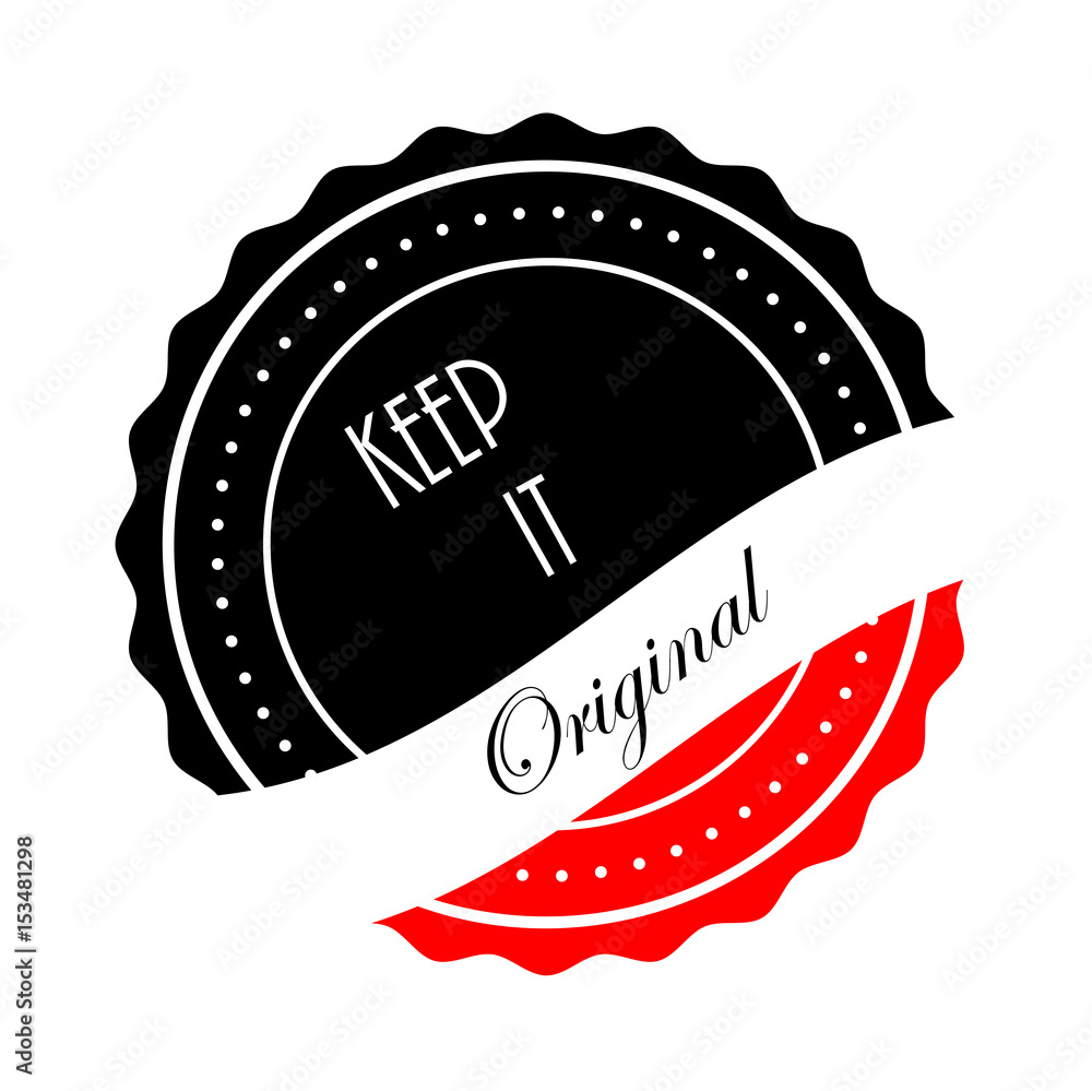 Keep it Original Logo Stamp Icon, a vector original brand logo. Stock ...