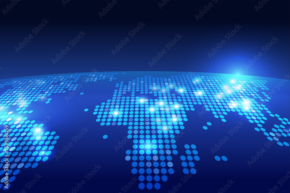 World map tech background Stock Vector | Adobe Stock