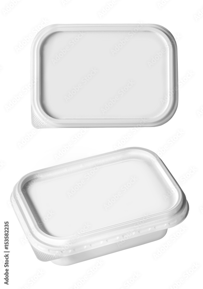 white plastic food container Stock Photo | Adobe Stock