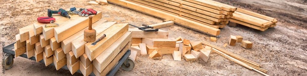 Carpenter's Tools and Materials Stock Photo | Adobe Stock