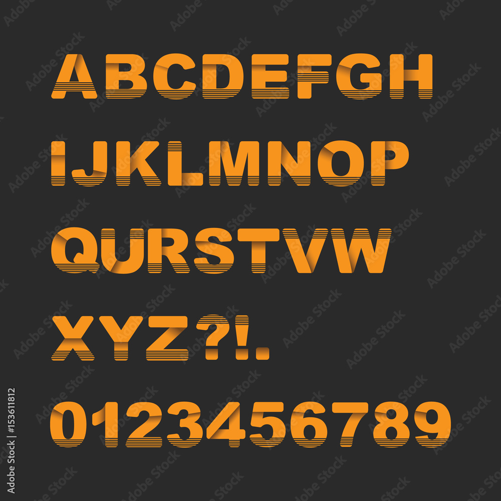 Rounded Font Set - Vector Typography Design Stock Vector | Adobe Stock