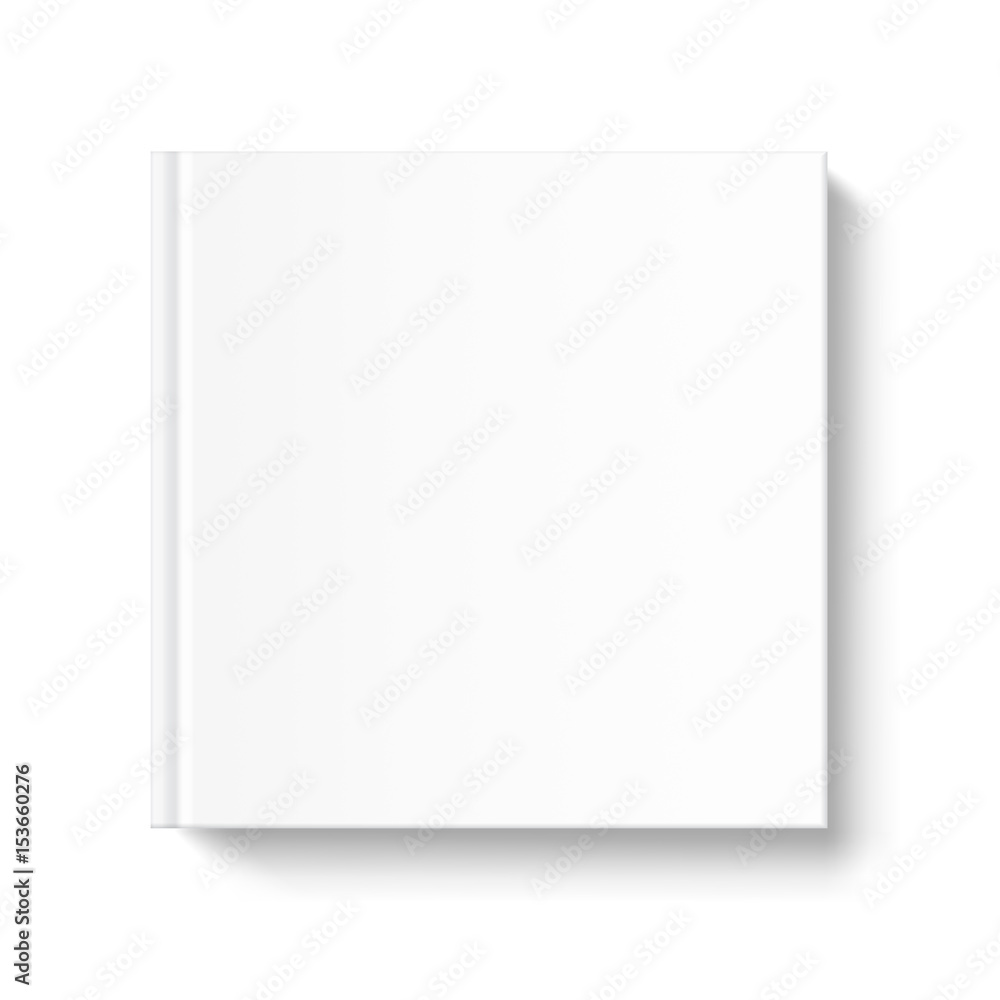 Blank square book cover template on white background Stock Vector ... Blank square book cover template on white background Stock Vector ...