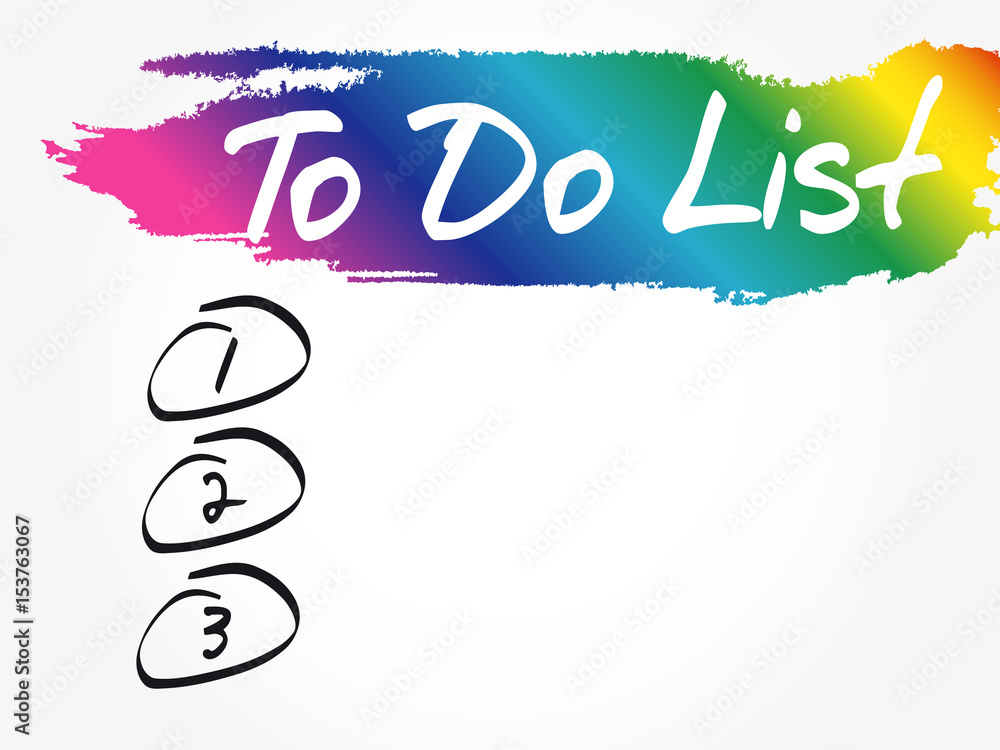 Blank TO DO LIST list business concept, chart, diagram, presentation ...