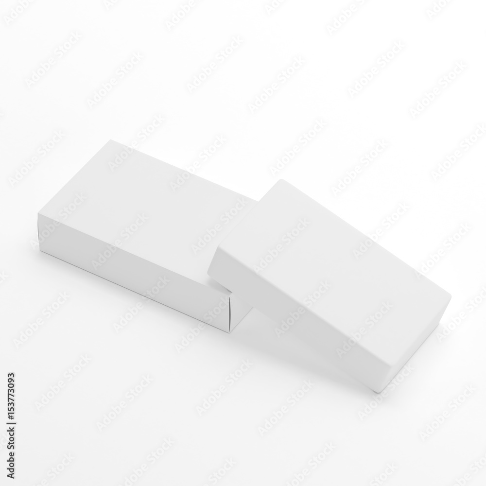 Blank Soap & Box Packaging Mock-Up Template On Isolated White ...