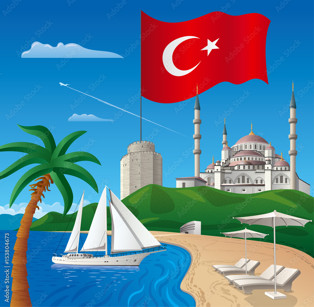 resort journey in turkey Stock Vector | Adobe Stock